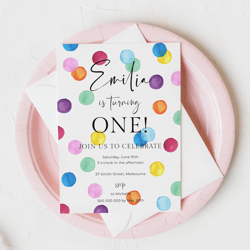 Polka Dot Invites - Etsy