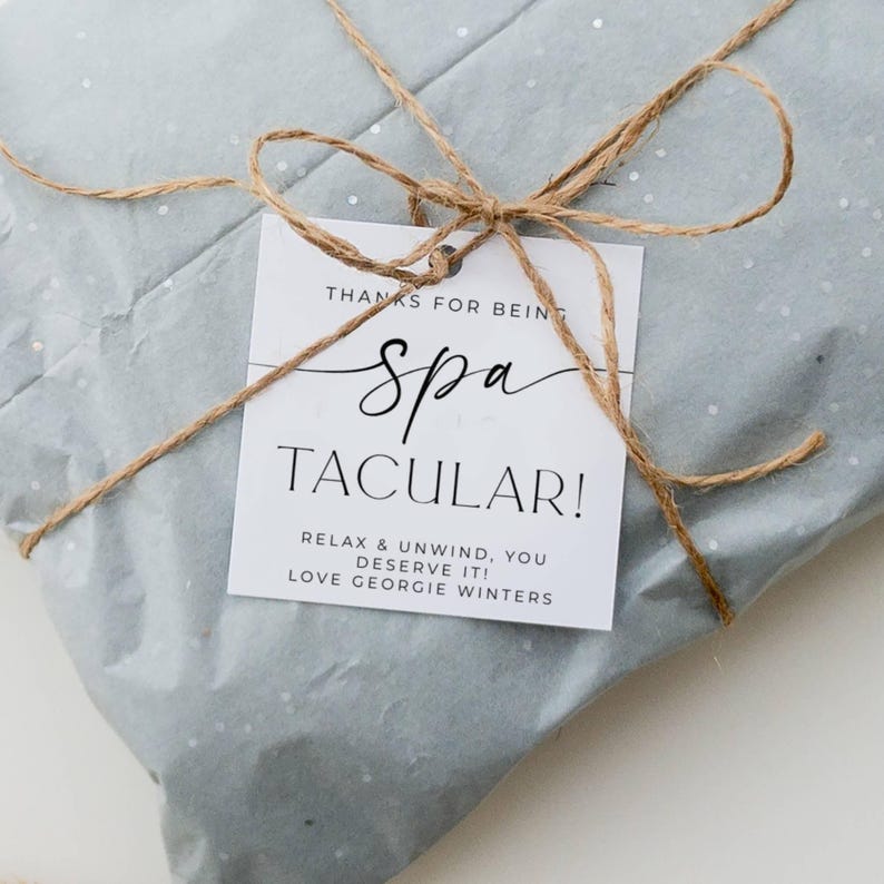 Spa Appreciation Gift Tag Template, Printable Teacher Thanks for Being ...