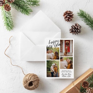 Editable New Year Photo Card Template Printable Holiday - Etsy