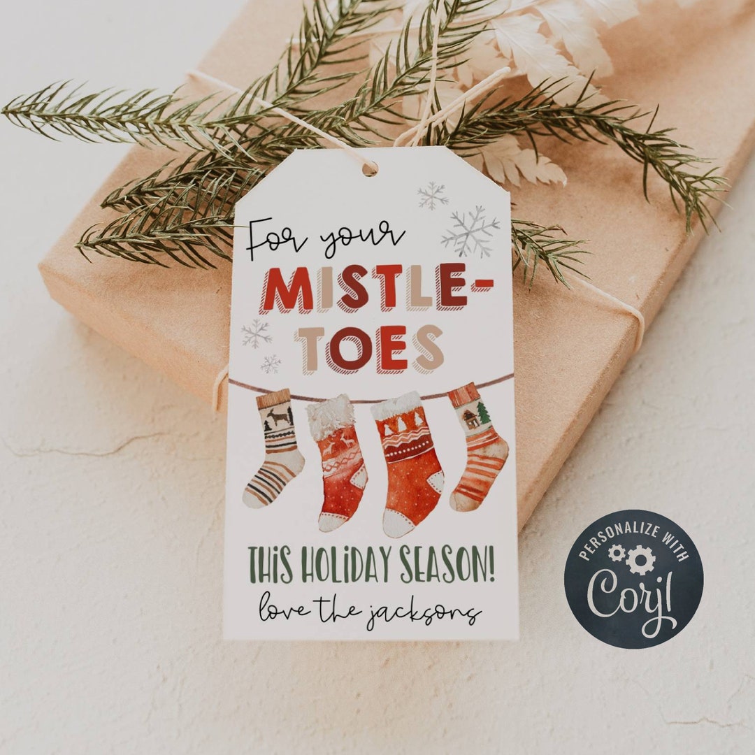 Editable for Your Mistle-toes Christmas Gift Tag Template, Printable ...