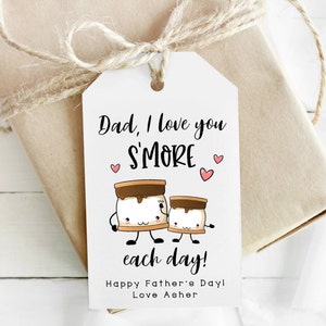 Father's Day S'mores Gift Tag Template Printable | Etsy