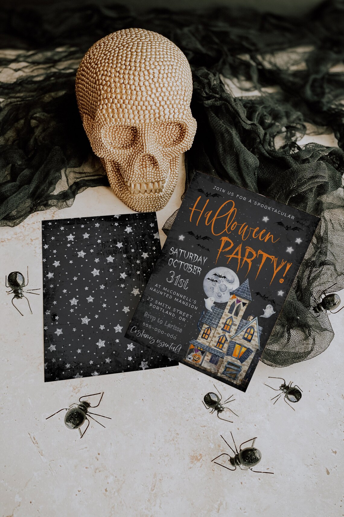 Editable Halloween Party Invitation Template Printable - Etsy