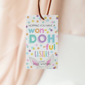 Easter Play Dough Gift Tag Template, Printable Woh-doh-ful Favor Tag ...