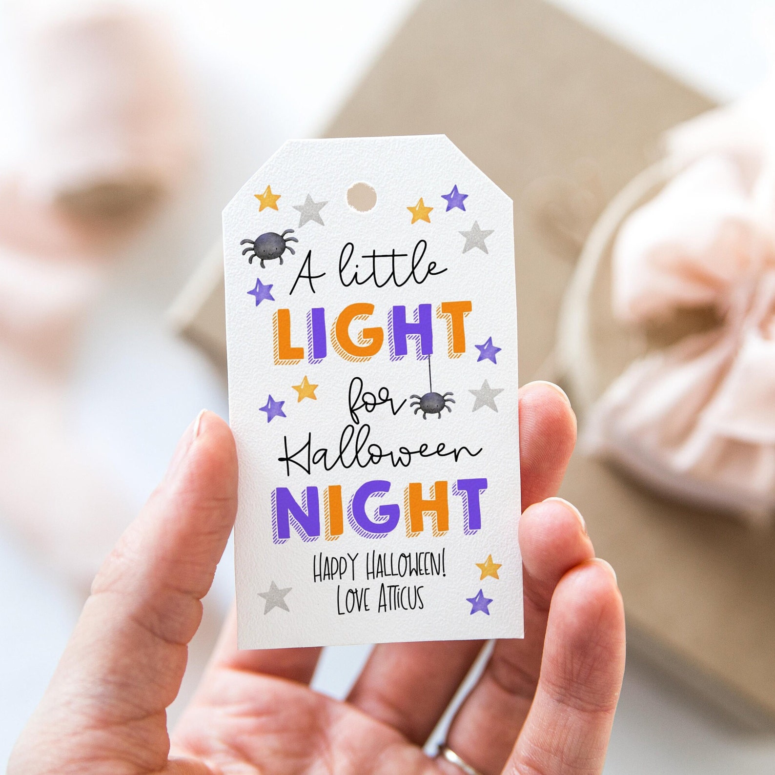 Printable Halloween Glow Stick Gift Tag Template A Little - Etsy