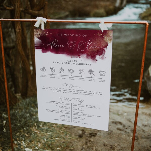 Wedding Program Sign - Etsy