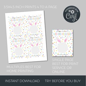 Easter Play Dough Card Template, Printable Won-doh-ful Easter Bunny ...