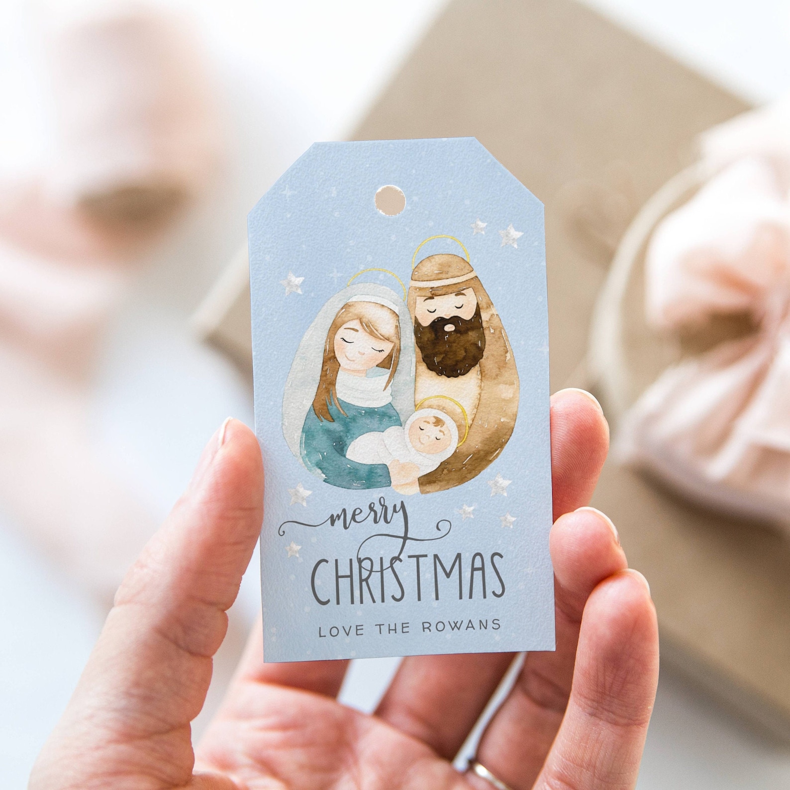Christmas Nativity Gift Tag Template Printable Religious - Etsy