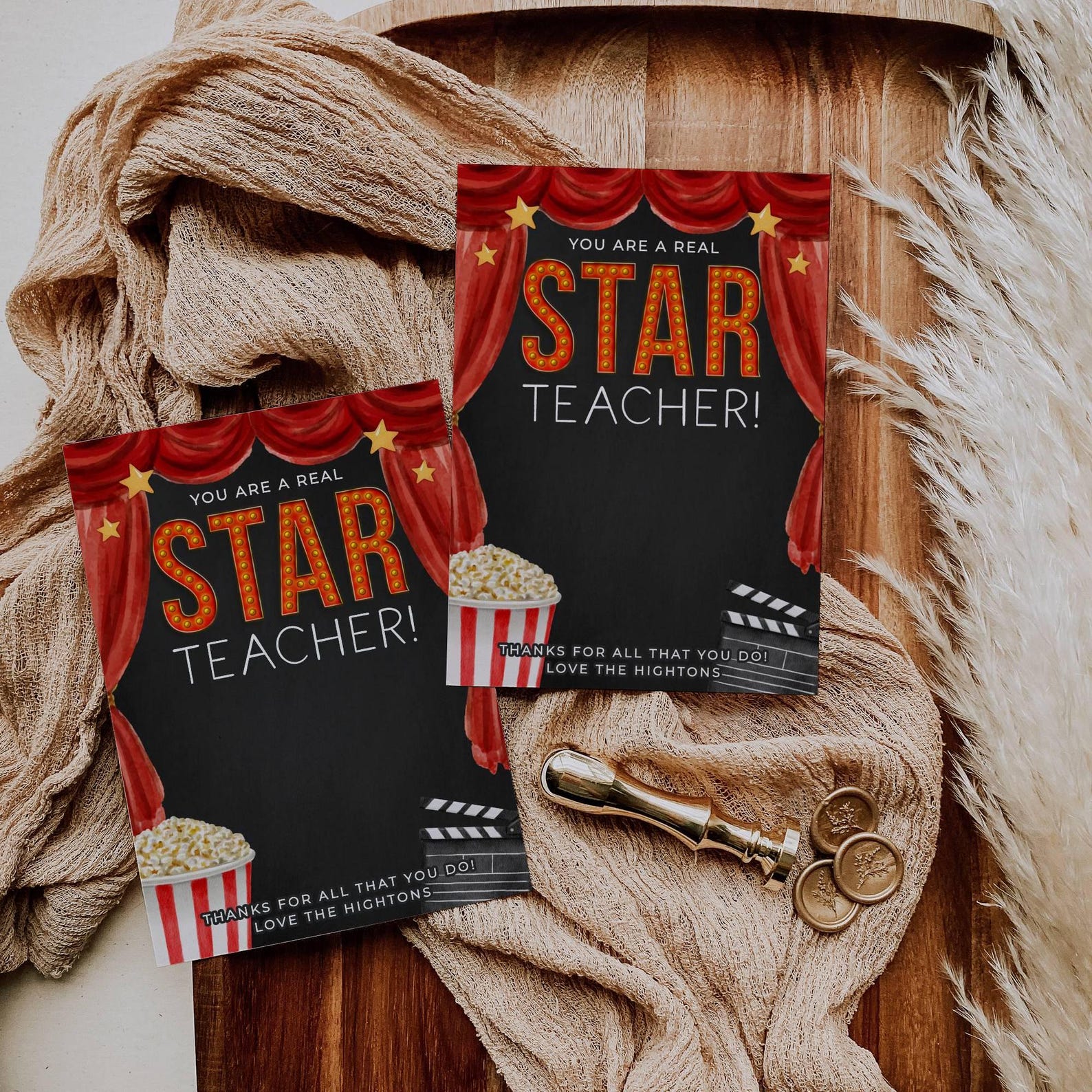 Teacher Appreciation Movie Gift Card Holder Template, Printable You Are ...