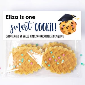 Editable One Smart Cookie Bag Topper Template, Printable Graduation Bag ...