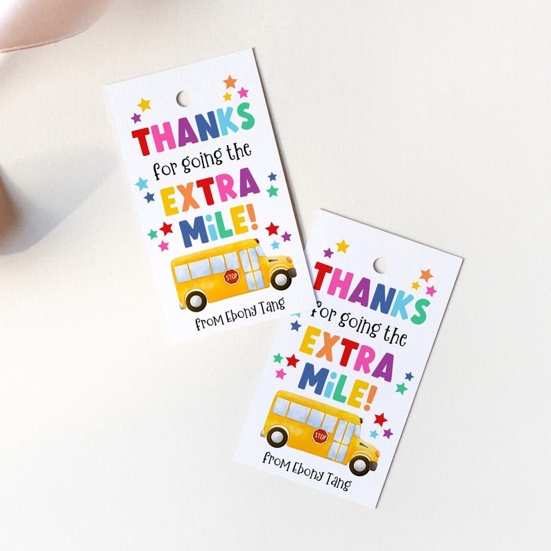 Editable Bus Driver Appreciation Gift Tag Template Printable - Etsy