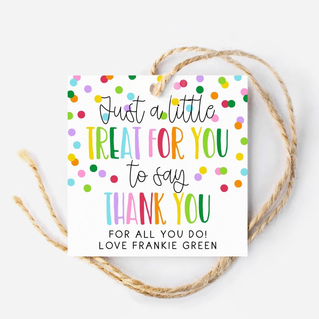 Thank You for All You Do Gift Tag Template, Printable Treat for You ...