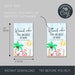 Tropical Christmas Gift Tag Template, Printable Summer Holiday Party ...