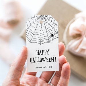 Halloween Printable Gift Tag Template, Editable Trick or Treat Tags ...