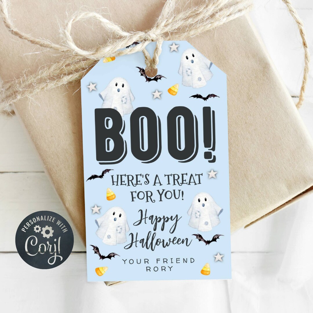 Editable Halloween Favor Tag Template, Printable Boo Gift Tags ...