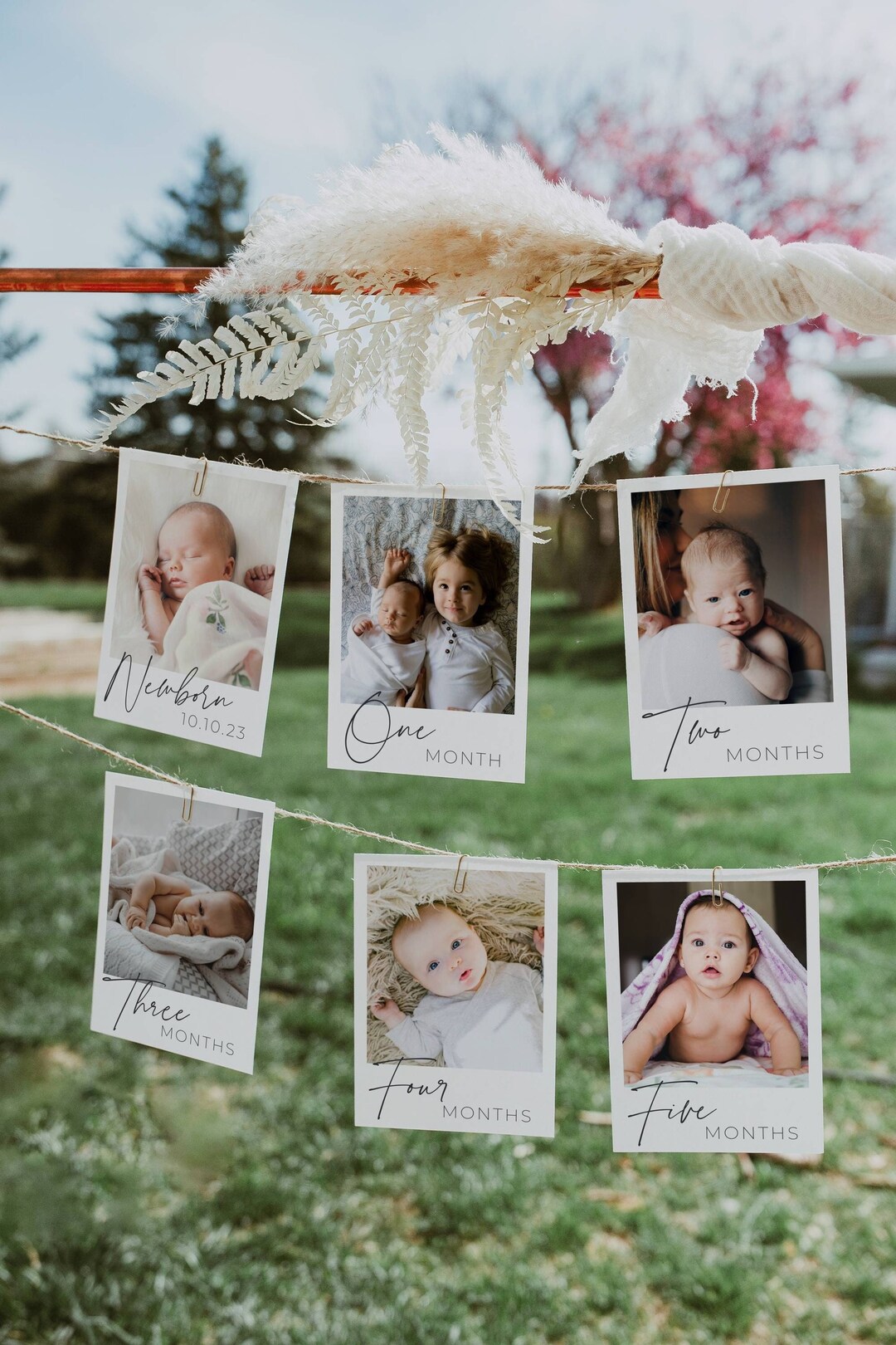First Birthday Photo Banner Template Editable Baby's 1st - Etsy