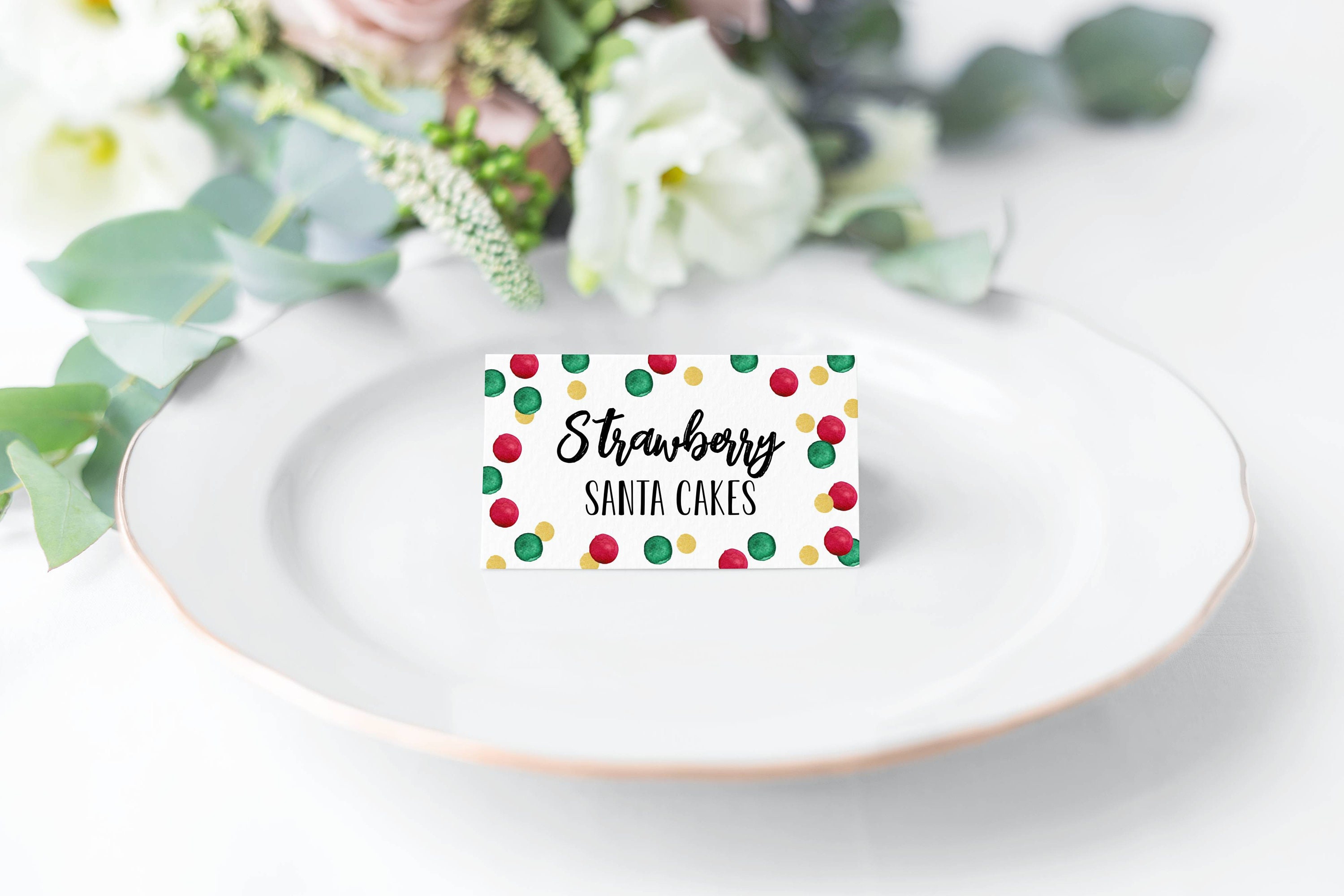 Editable Christmas Buffet Label Template Printable Holiday | Etsy