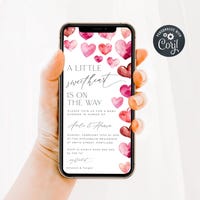 Editable Sweetheart Candy Baby Shower Invitation, Hearts Candy Theme ...