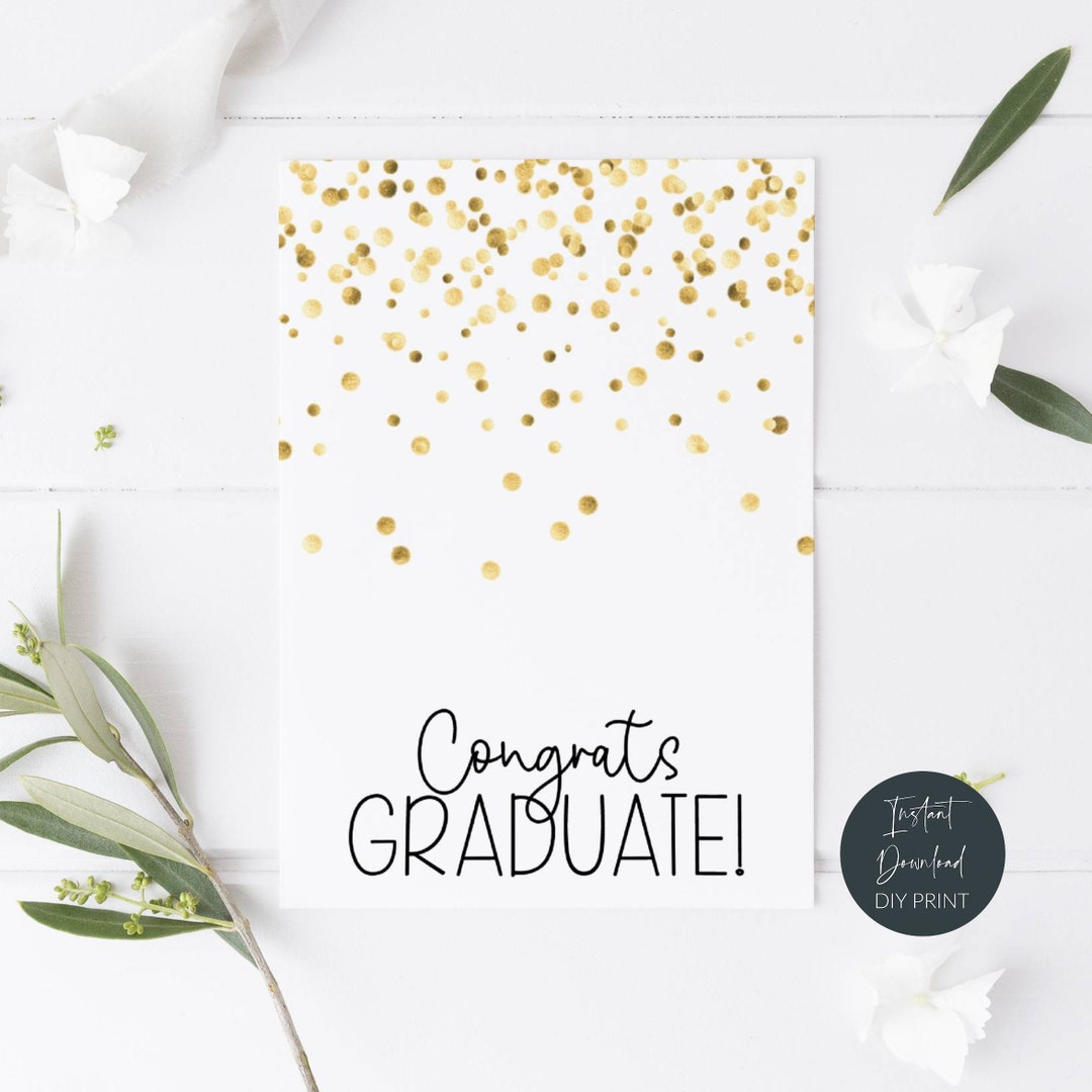 Printable Graduation Mini Cookie Card, Congrats Graduate Cookie Card ...