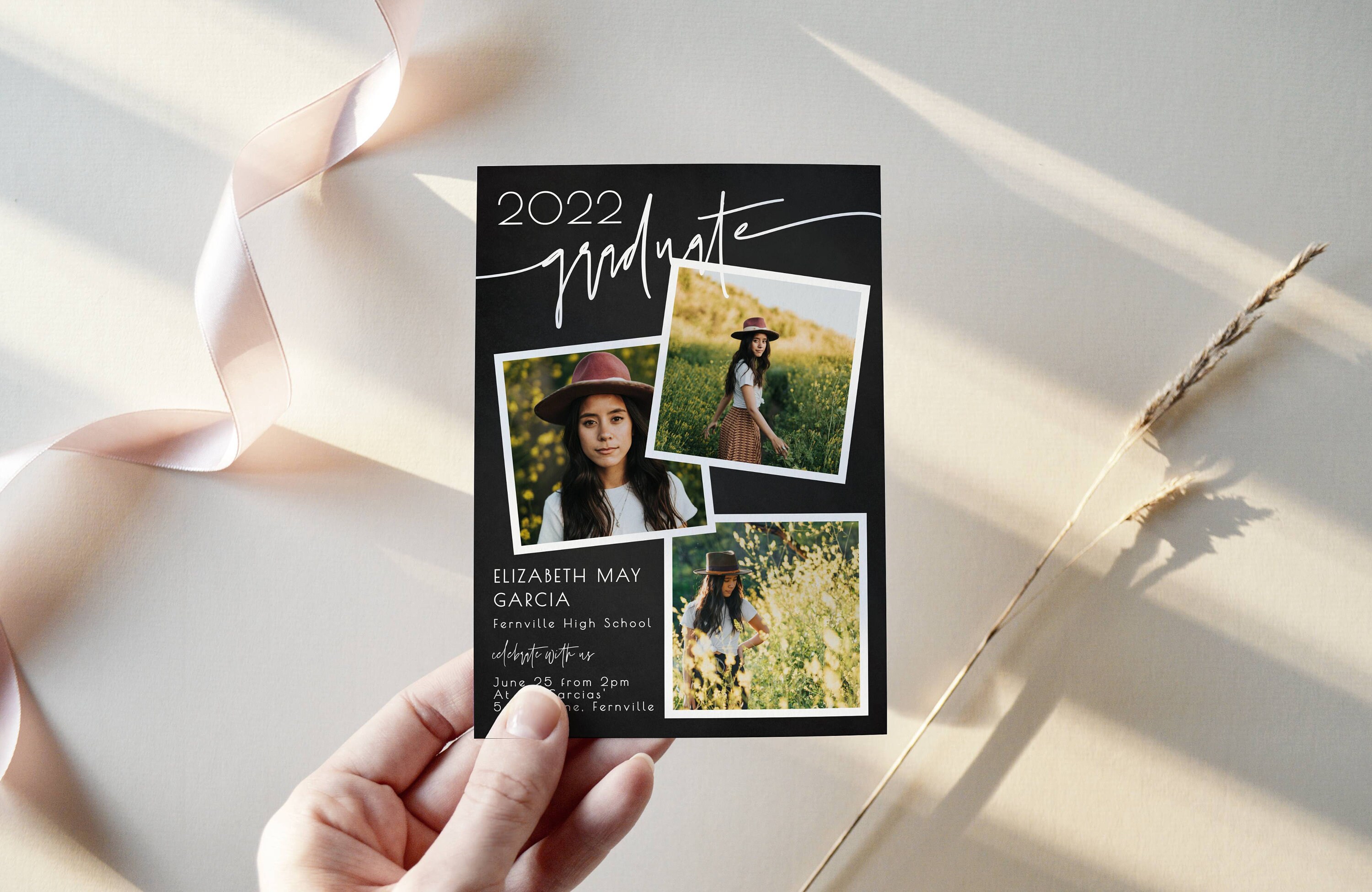 Polaroid Photo Graduation Party Invitation Template Printable | Etsy