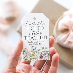 Floral Teacher Appreciation Tag Template, Printable Couldn't Have ...