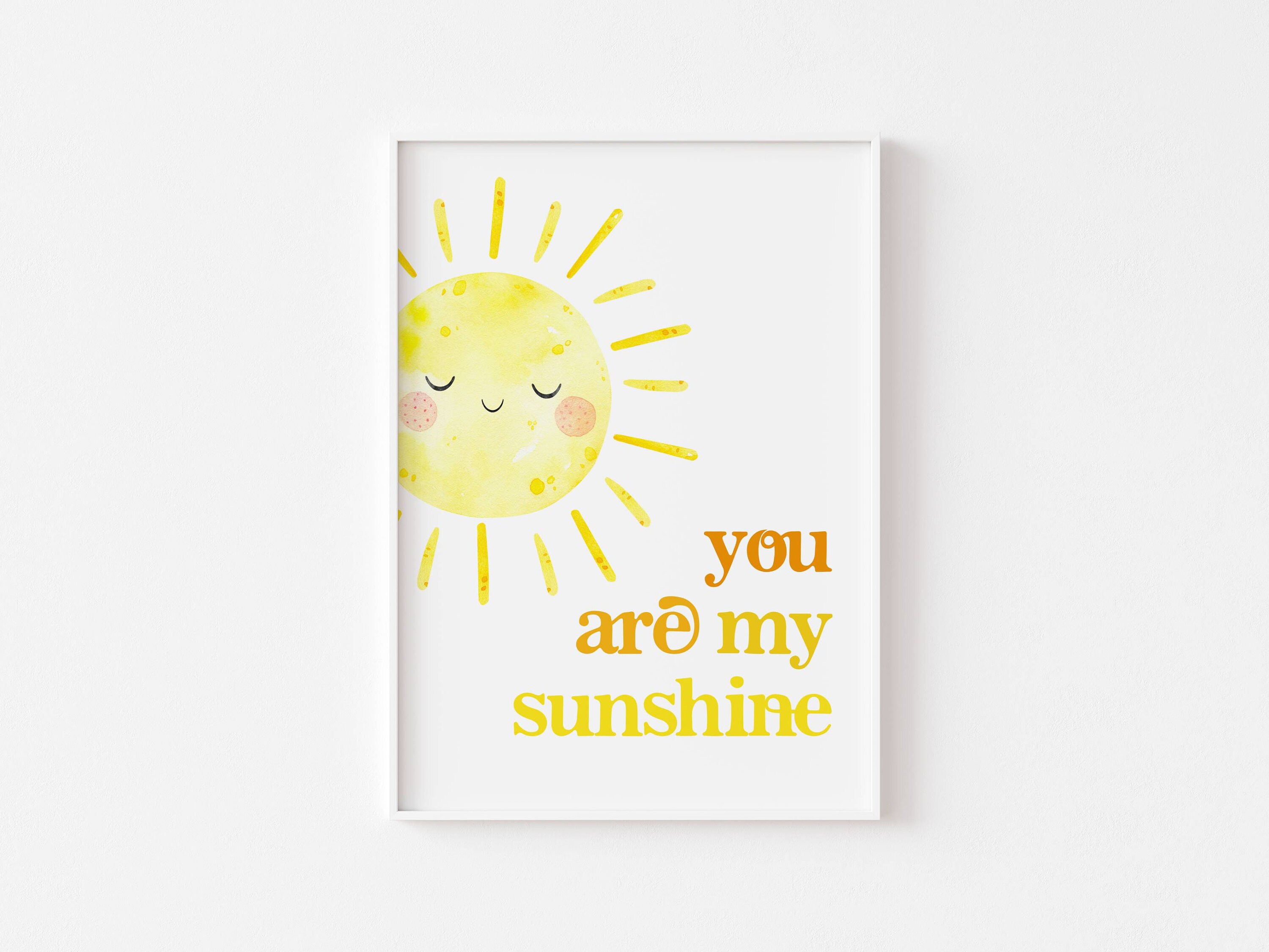 You Are My Sunshine Nursery Print Printable Baby Kids | Etsy