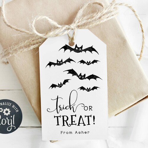 Editable Halloween Gift Tags Spooktacular Halloween Treat - Etsy