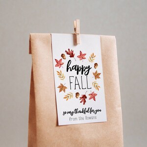 Happy Fall Gift Tag Template, Printable Hello Fall Gift Tag, Editable ...
