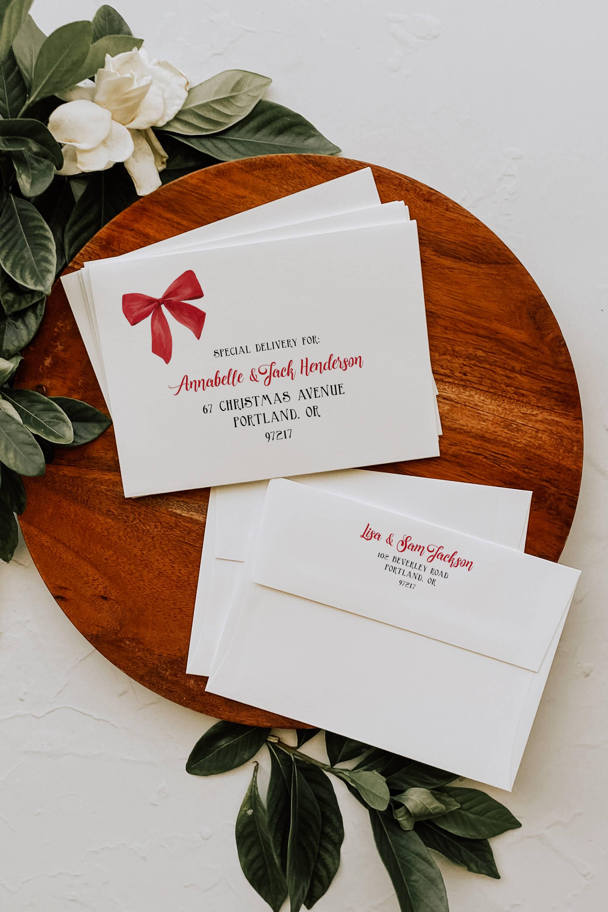 Editable Christmas Envelope Template, Printable Holiday Envelope ...