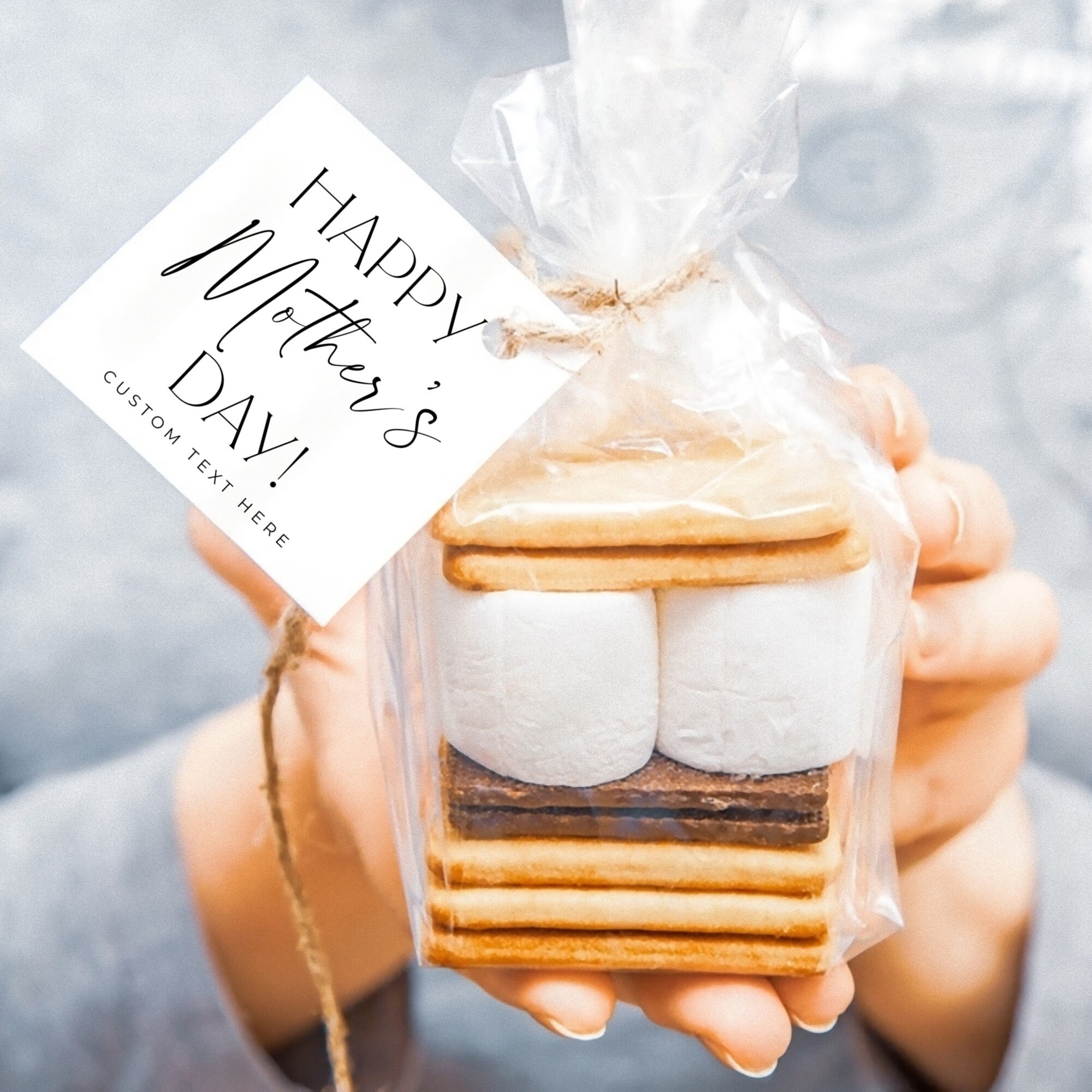 Modern Happy Mother's Day Gift Tag Template, Printable Minimal Favor ...