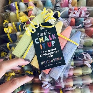 Kindergarten Chalk Gift Tag Template, Printable End of School Year ...