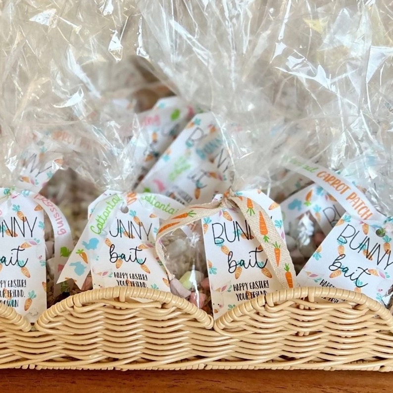 Bunny Bait Gift Tag Template Printable Carrots Easter Basket - Etsy