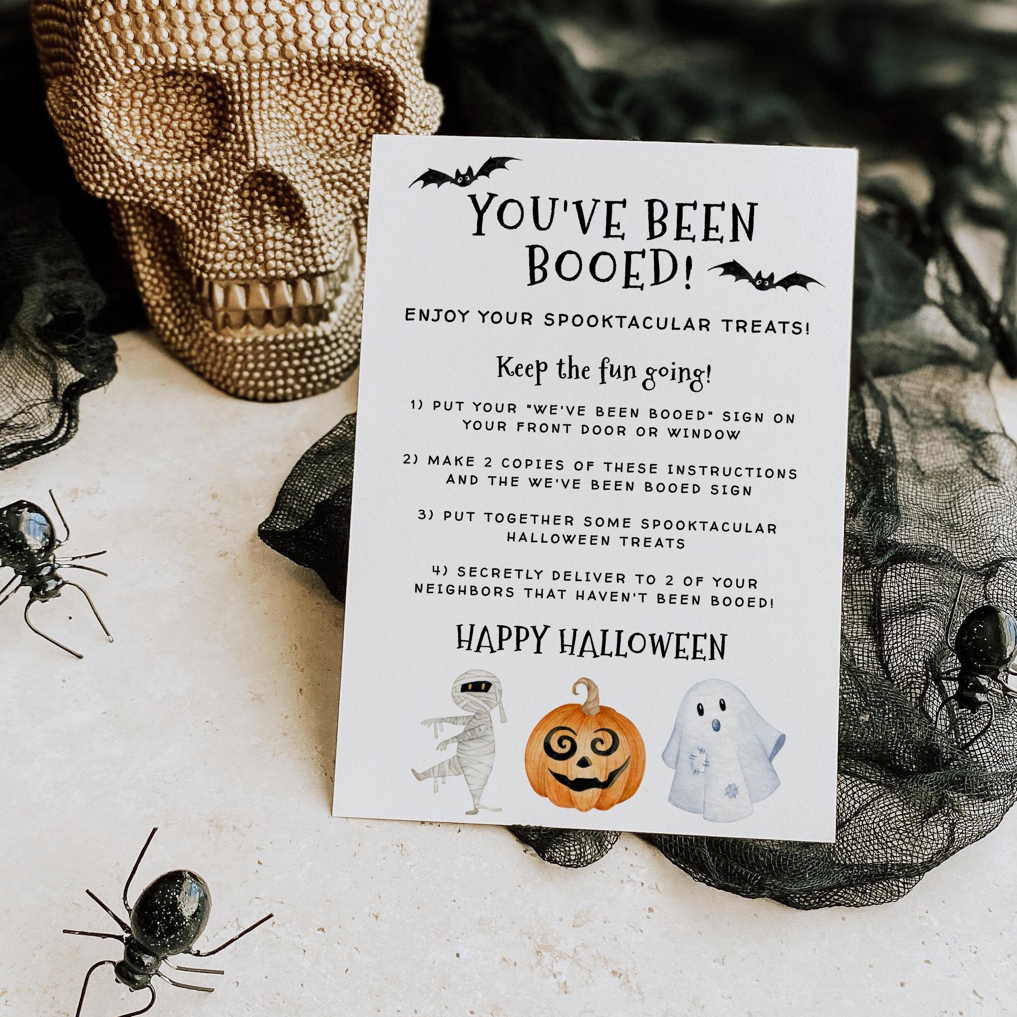 Editable Halloween You've Been Booed Sign Template, Printable We've ...
