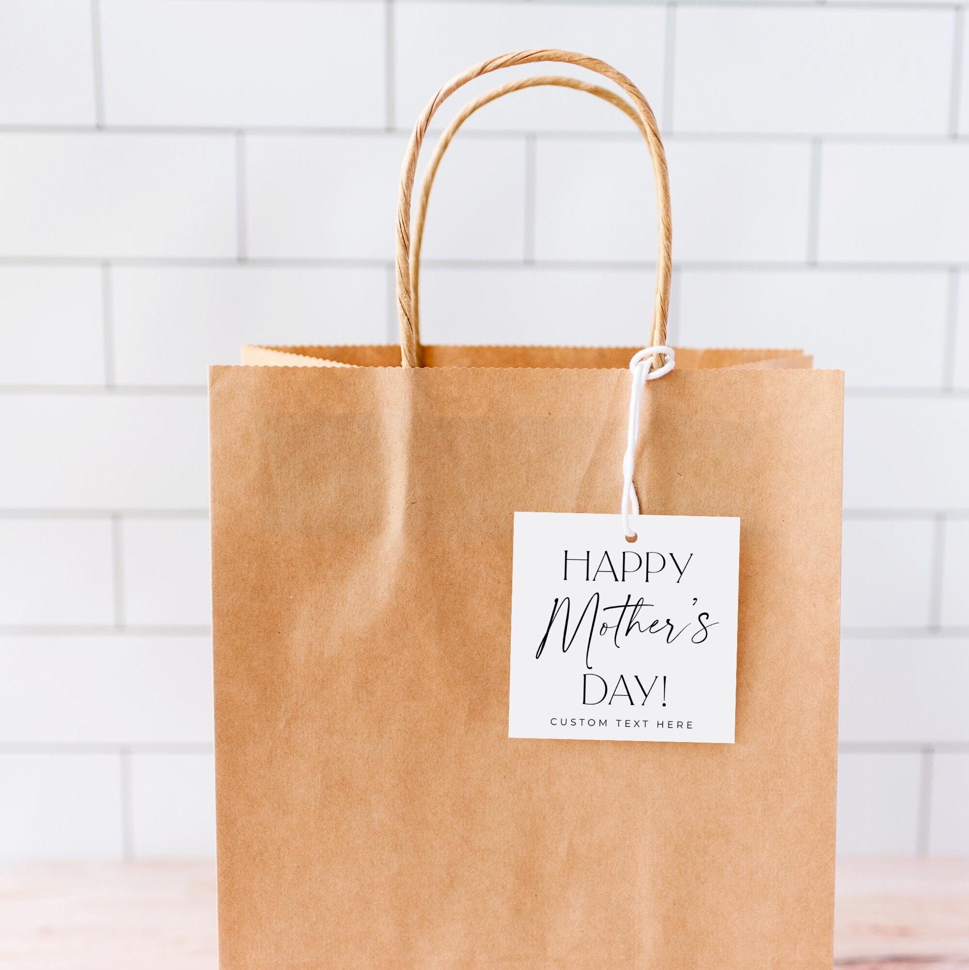 Modern Happy Mother's Day Gift Tag Template, Printable Minimal Favor ...