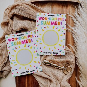 Summer Play Dough Card Template, Printable Have A Won-doh-ful Summer ...