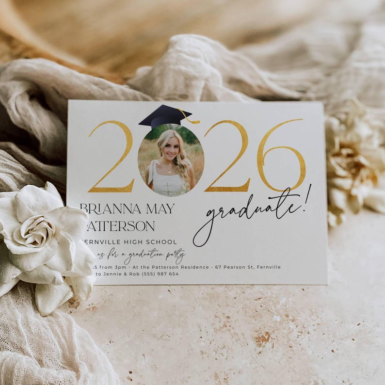 2026 Graduation Party Invitation Template, Printable Graduate ...