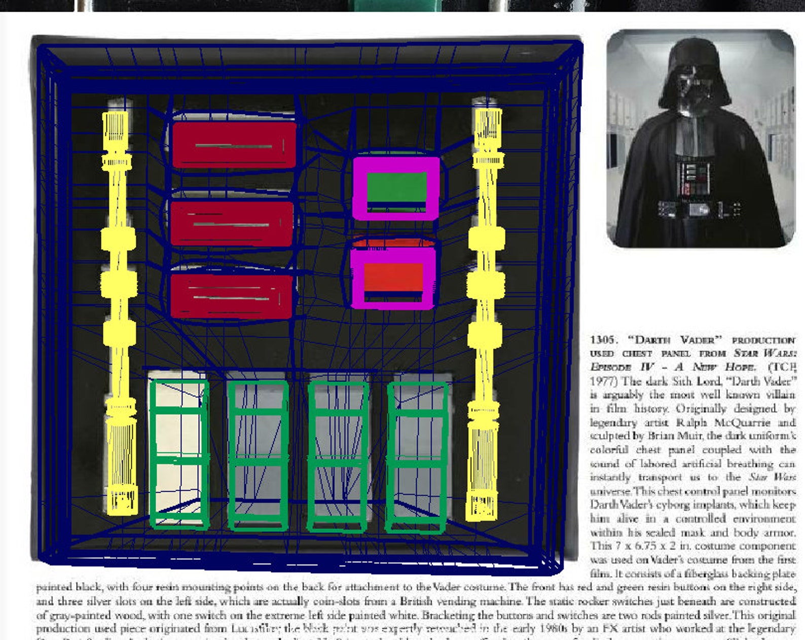 Darth Vader Chest box belt box Armor ANH STL file for 3d - Etsy 日本