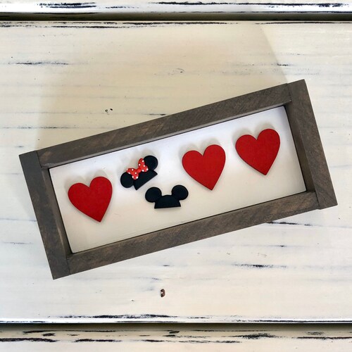 Mickey Mouse Inspired Wood Picture Frame 5x7 Photo Frame | Etsy