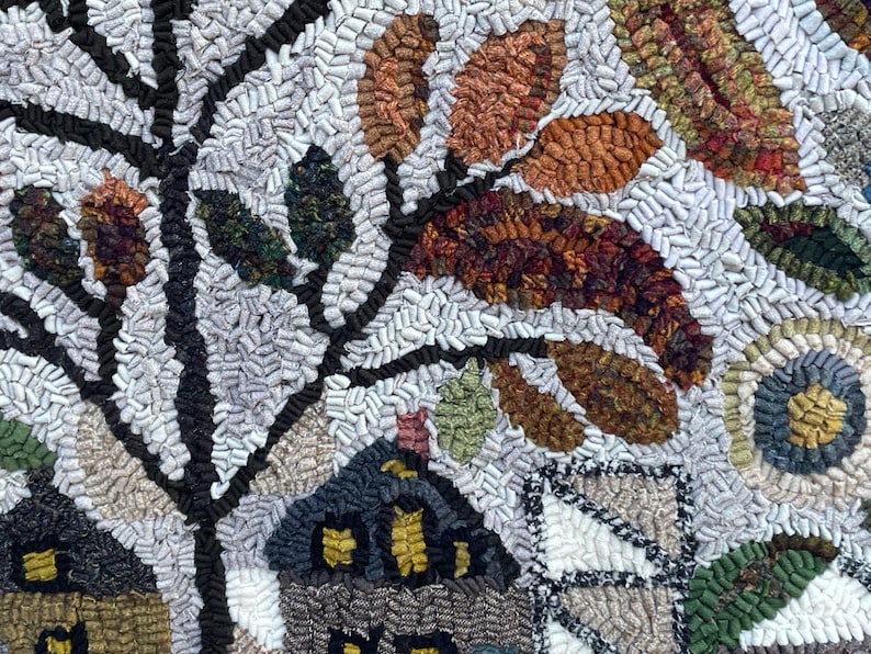 Handmade Primitive, Wool Hooked Rug, Primitive Folk Art, Audrey's ...