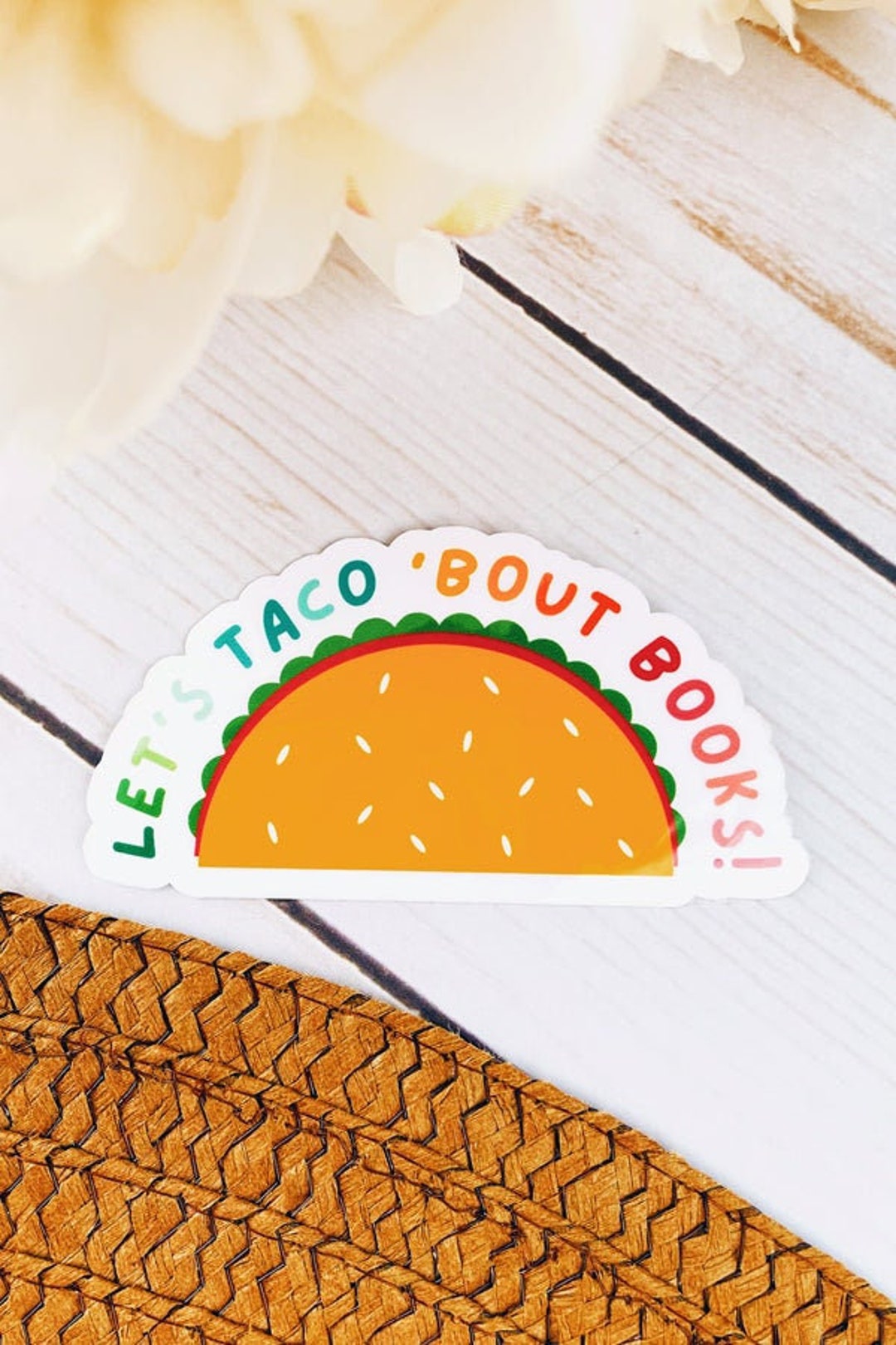 Let's Taco 'bout Books Sticker - Etsy
