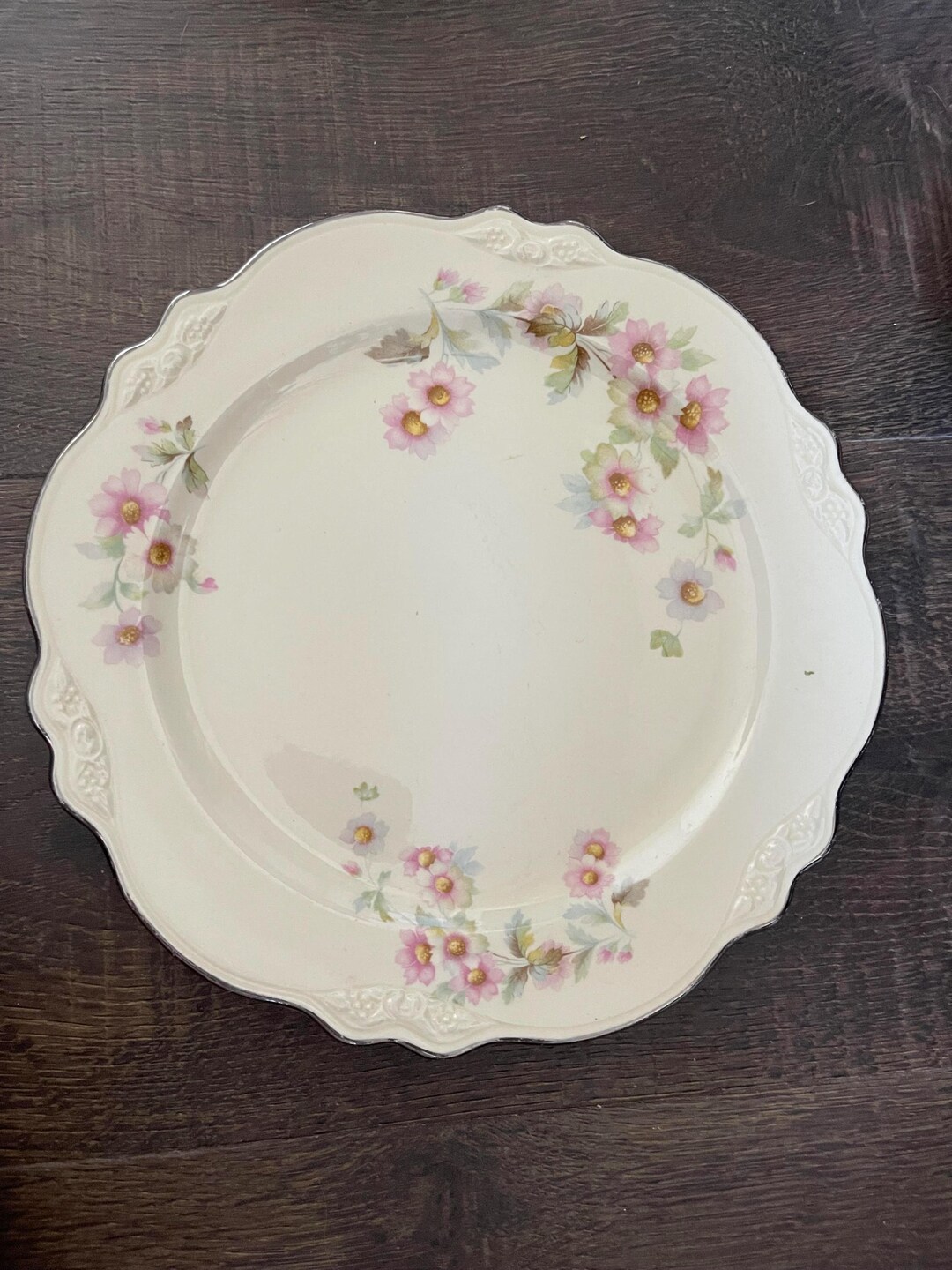 Vintage Homer Laughlin Virginia Rose Luncheon Plate With the Fluffy ...