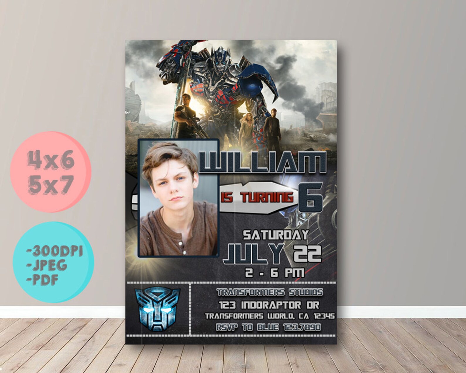 Transformers Birthday Invitation For Kids Transformers | Etsy