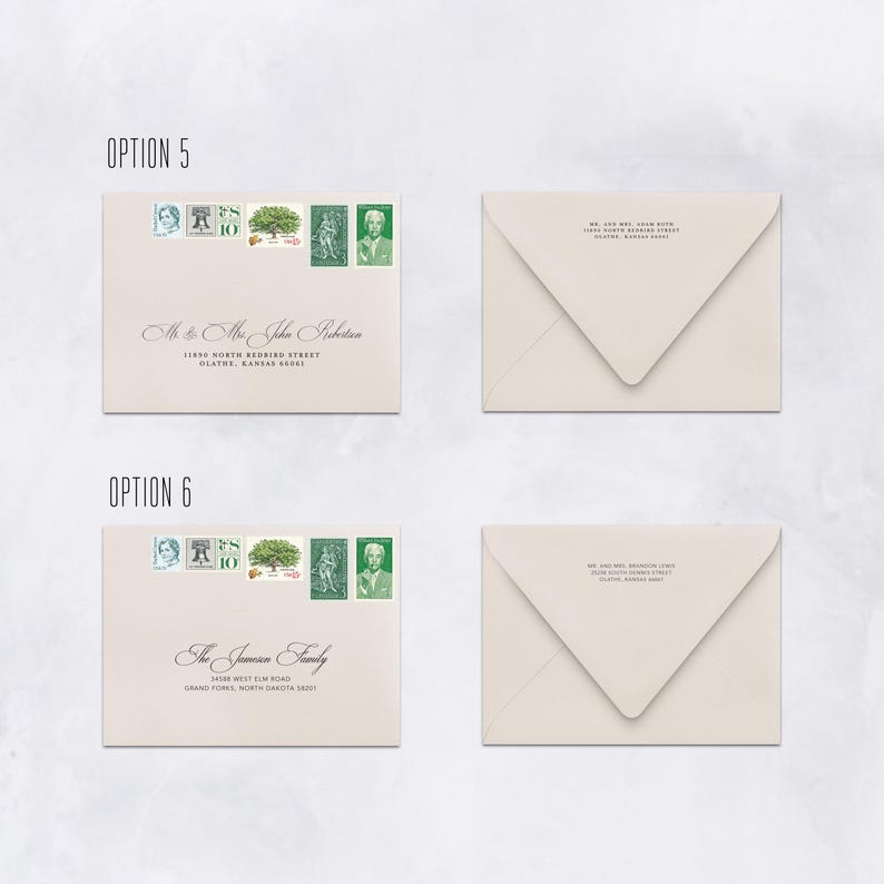 Printed Wedding Envelopes: Guest & Return Address Printing - Etsy