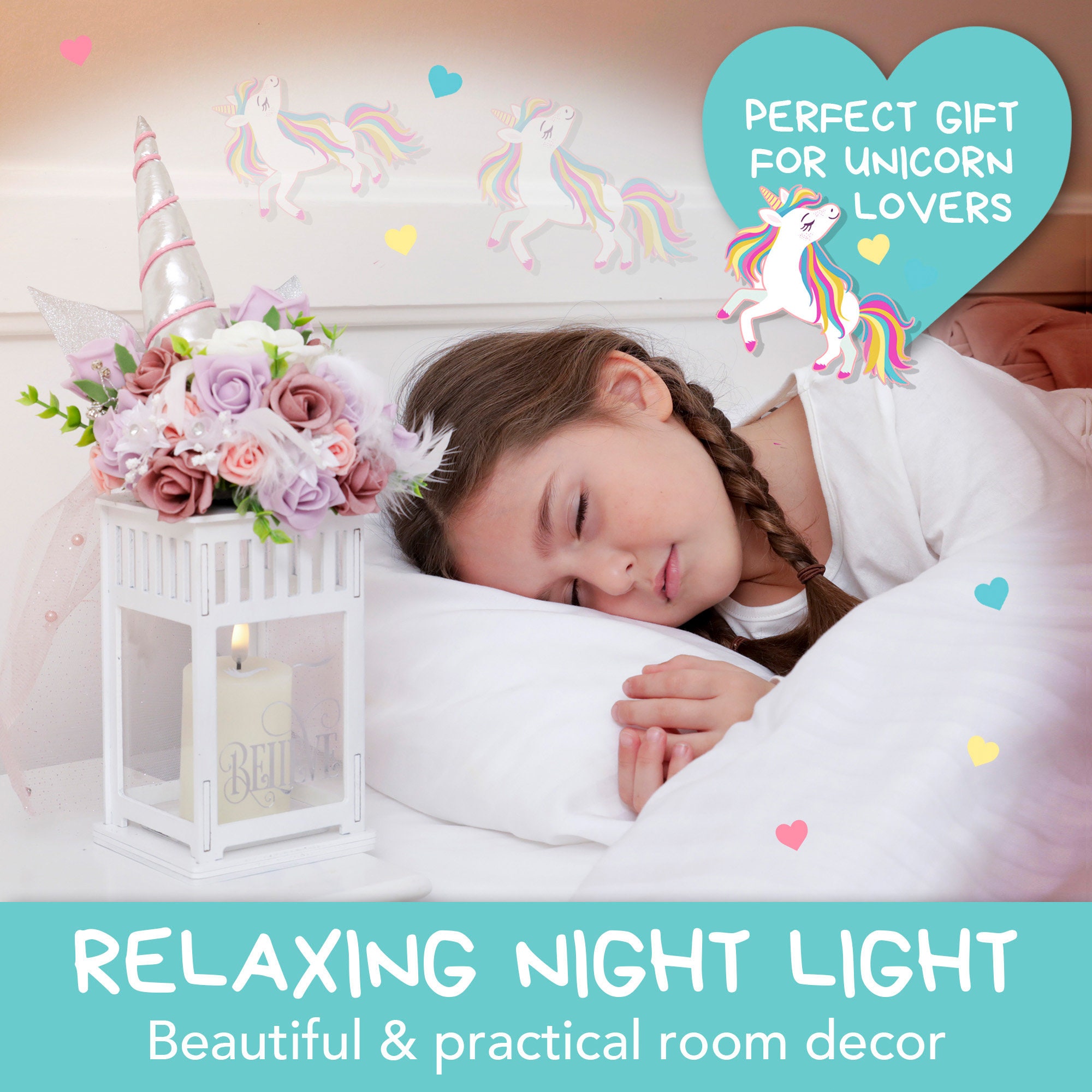 DIY Unicorn Night Light / Lantern Craft Kit Create Unicorn Bedroom ...