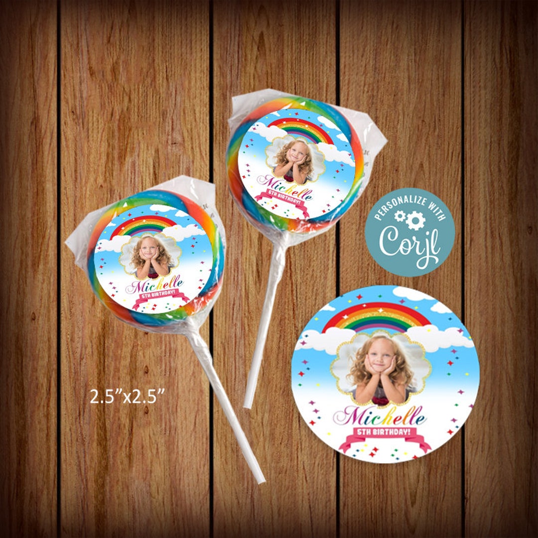 Editable Rainbow Circle Sticker, Rainbow Sticker, Rainbow Tag, Rainbow ...