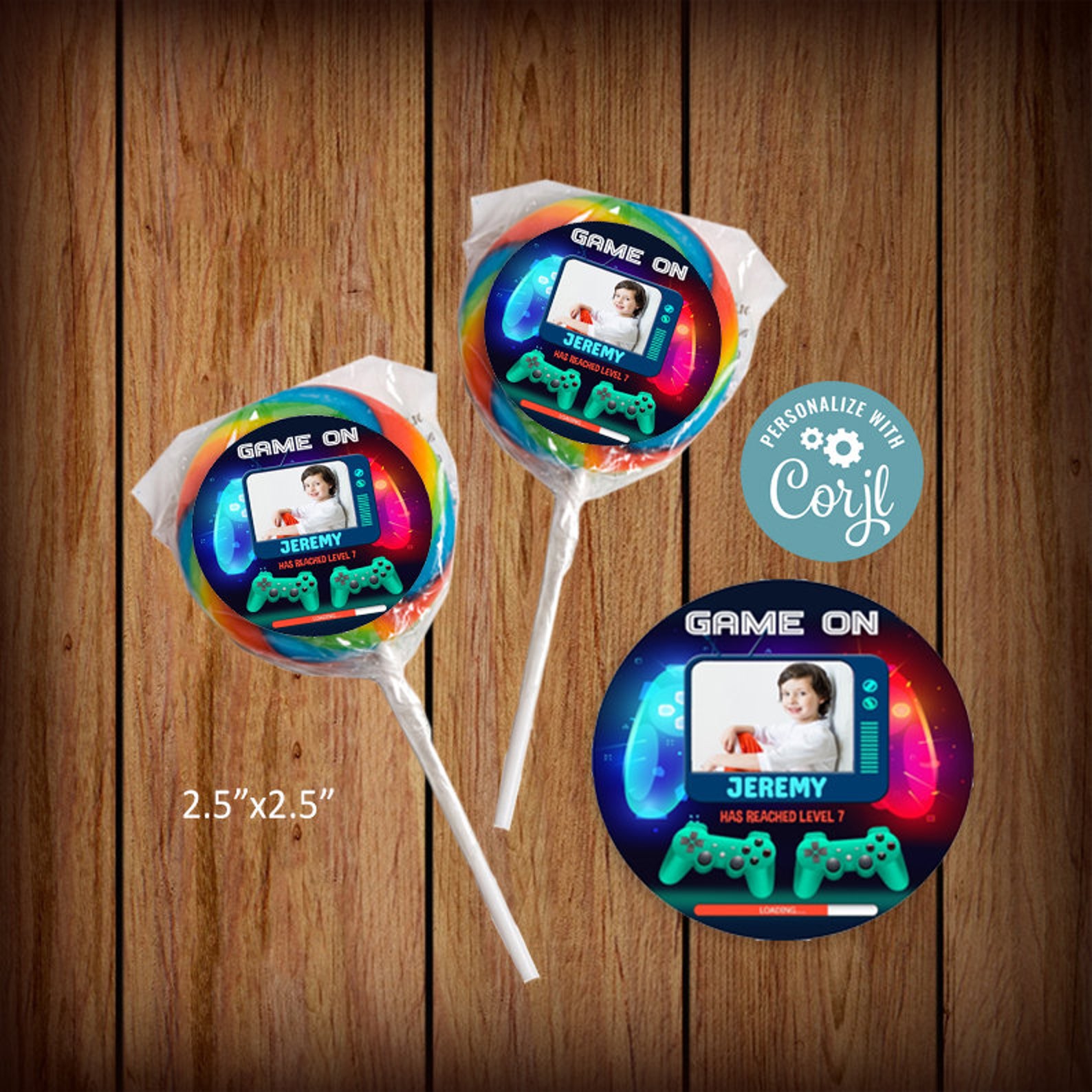 Editable Video Games Circle Sticker, Video Games Sticker, Video Games ...