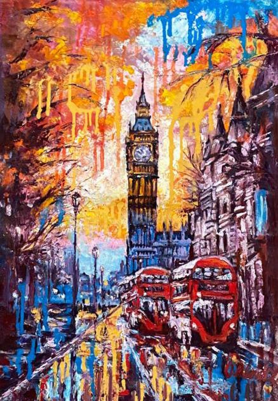 Big Ben Clock Tower London. Oil Painting, Original. - Etsy