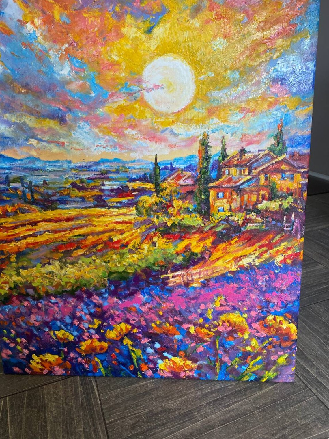 Hills of Tuscany, Oil Painting | Wall Paintings on Canvas | Landscape ...