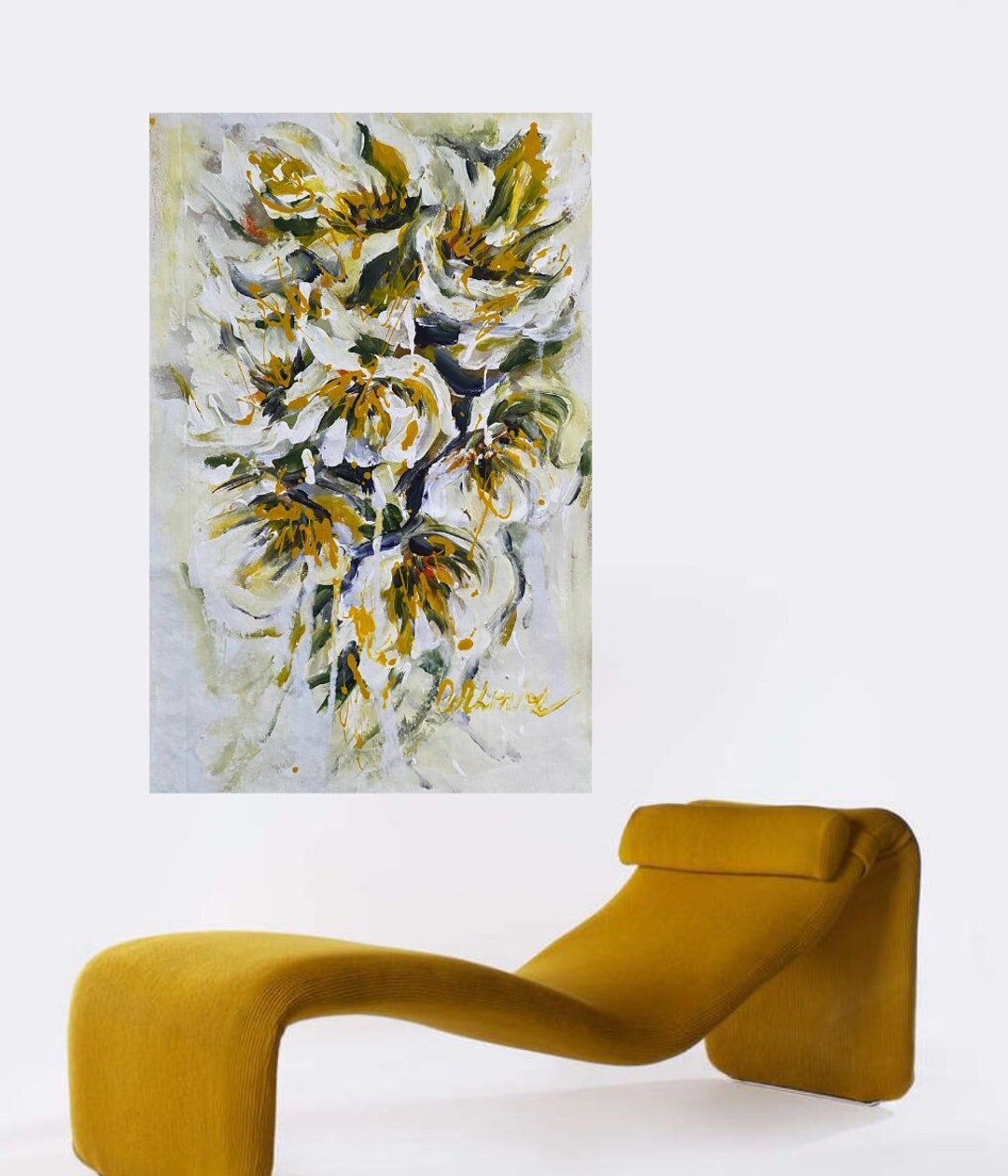 Painting Abstract Flowers, Acrylic, Unique Painting, Unique Gift ...