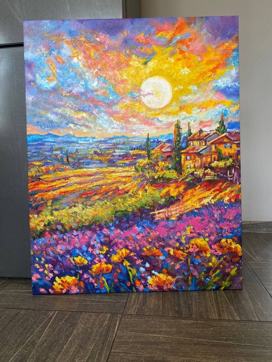 Hills of Tuscany, Oil Painting | Wall Paintings on Canvas | Landscape ...