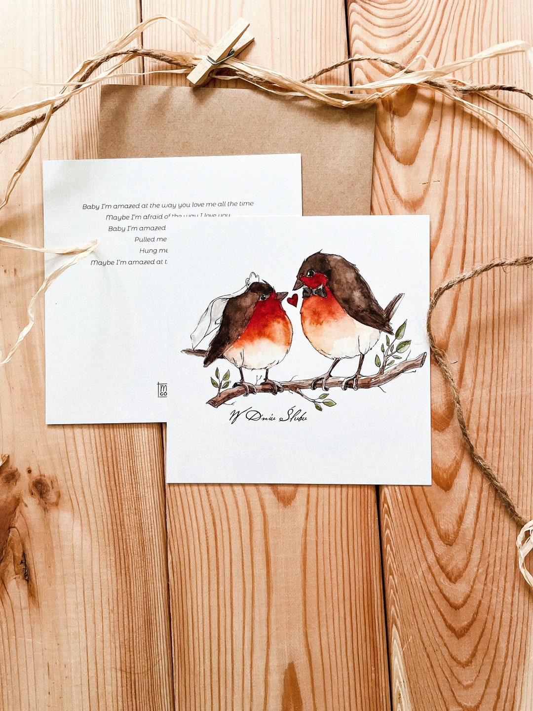 Wedding Card With Sparrows I Wedding Card With Birds I Wedding Card ...